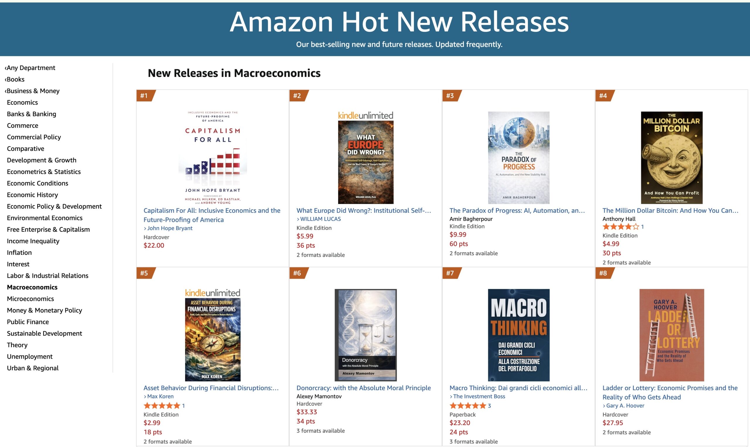 'Capitalism for All' Book Pre-Order Launches at #1 in Category - Bryant ...